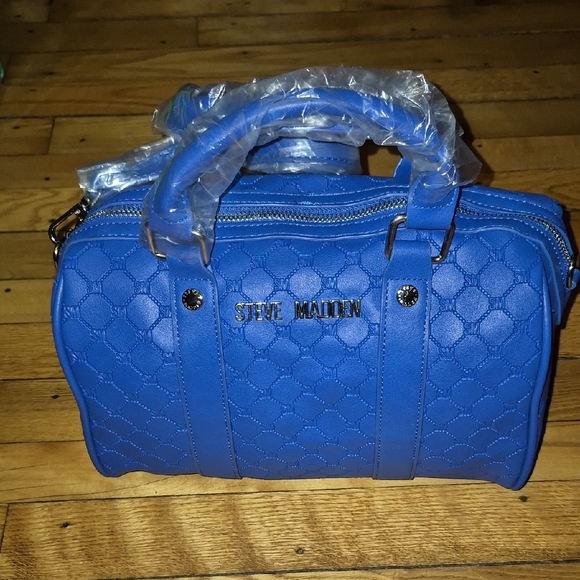 Steve Madden | Bags | Steve Madden Blue Quilted Womens Bag | Poshmark